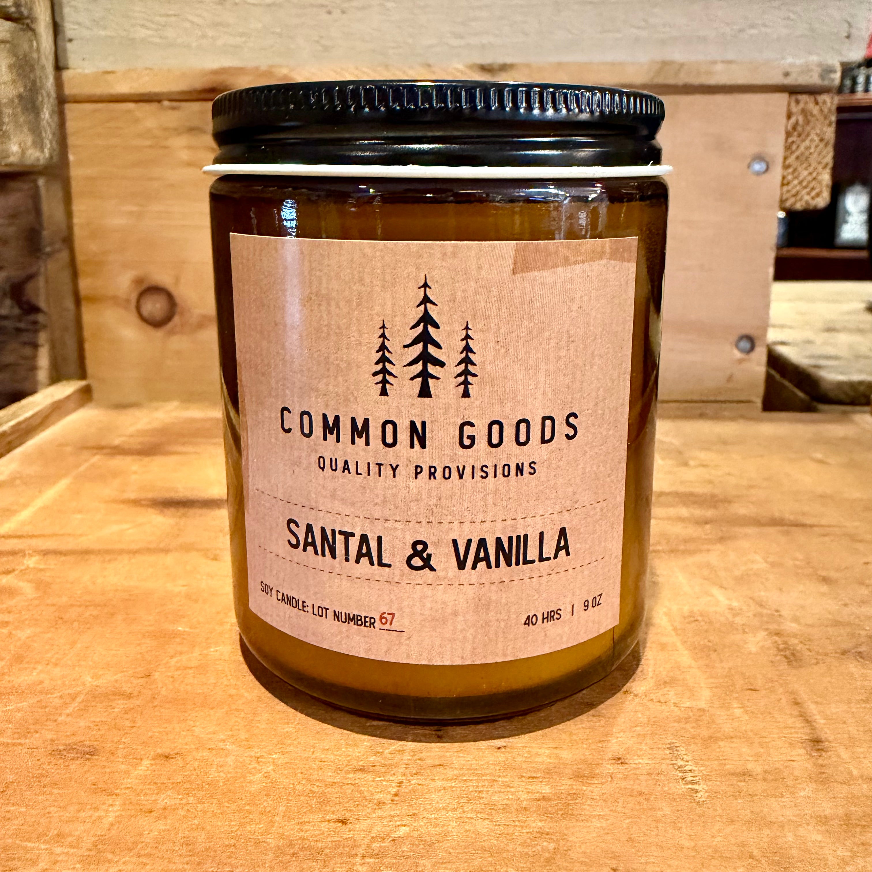 Common Goods Santal & Vanilla Candle – Hand-Poured | CABIN